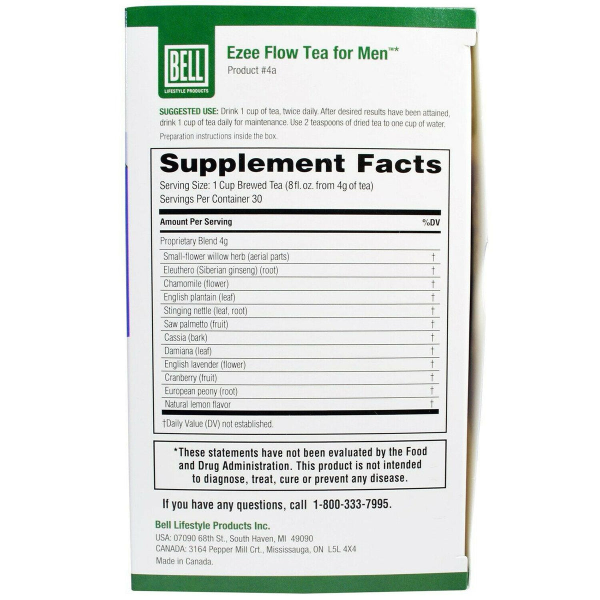 Bell Prostate Ezee Flow Tea Loose 120G – One Stop Natural