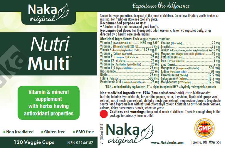 Naka Nutri Multi 120 VCaps – One Stop Natural